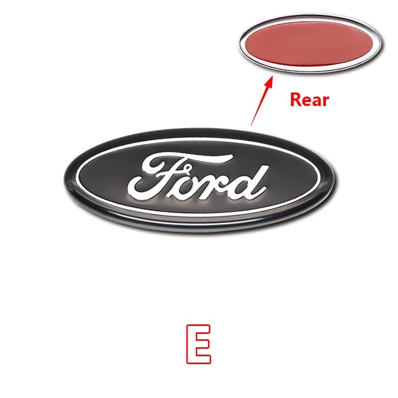 Эмблема Ford, значок на кузов, черный, Steering wheel E
