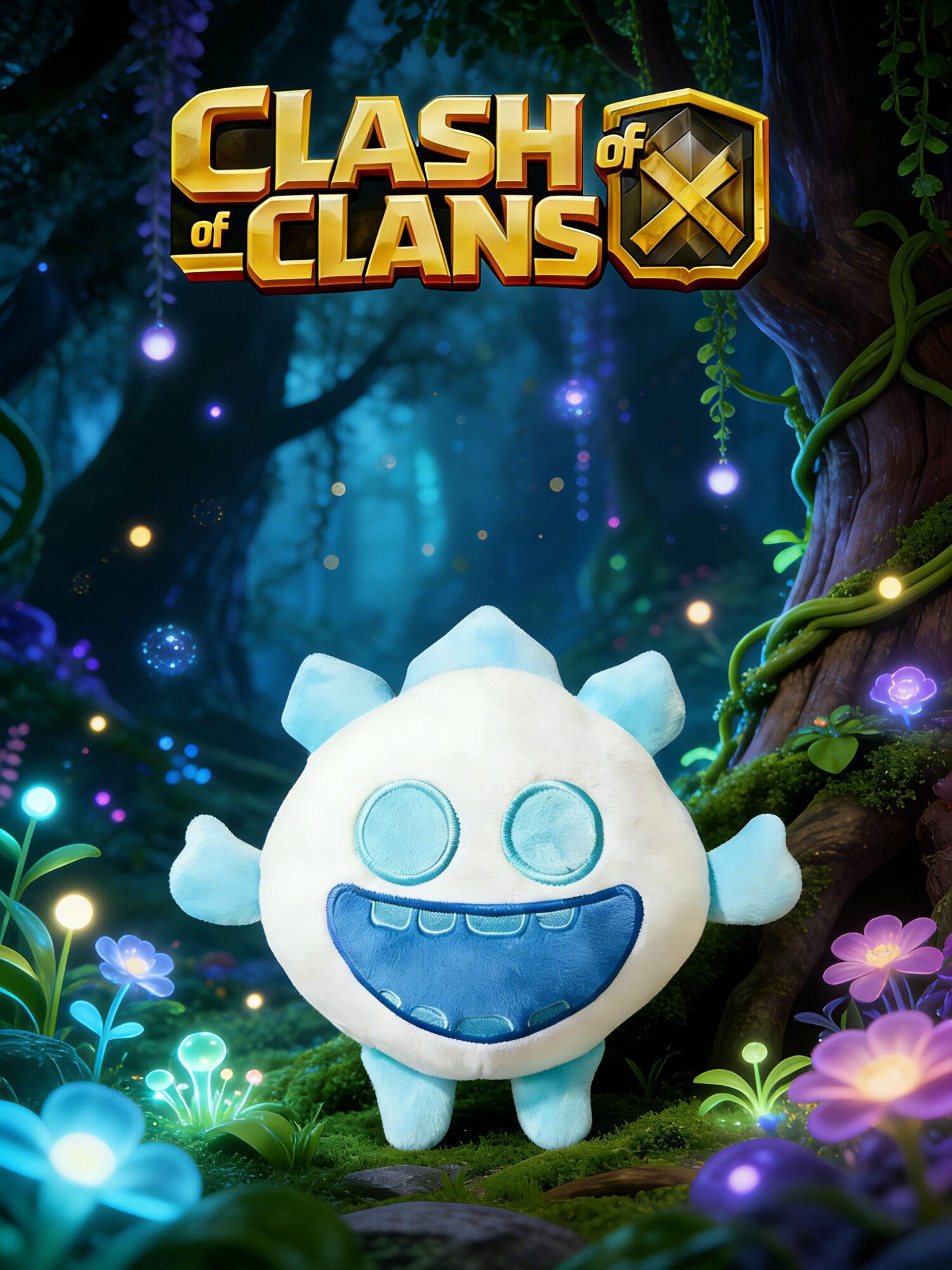 Мягкая игрушка Clash of Clans / Clash Royale: Ледяной дух (Ice Spirit), 9 см