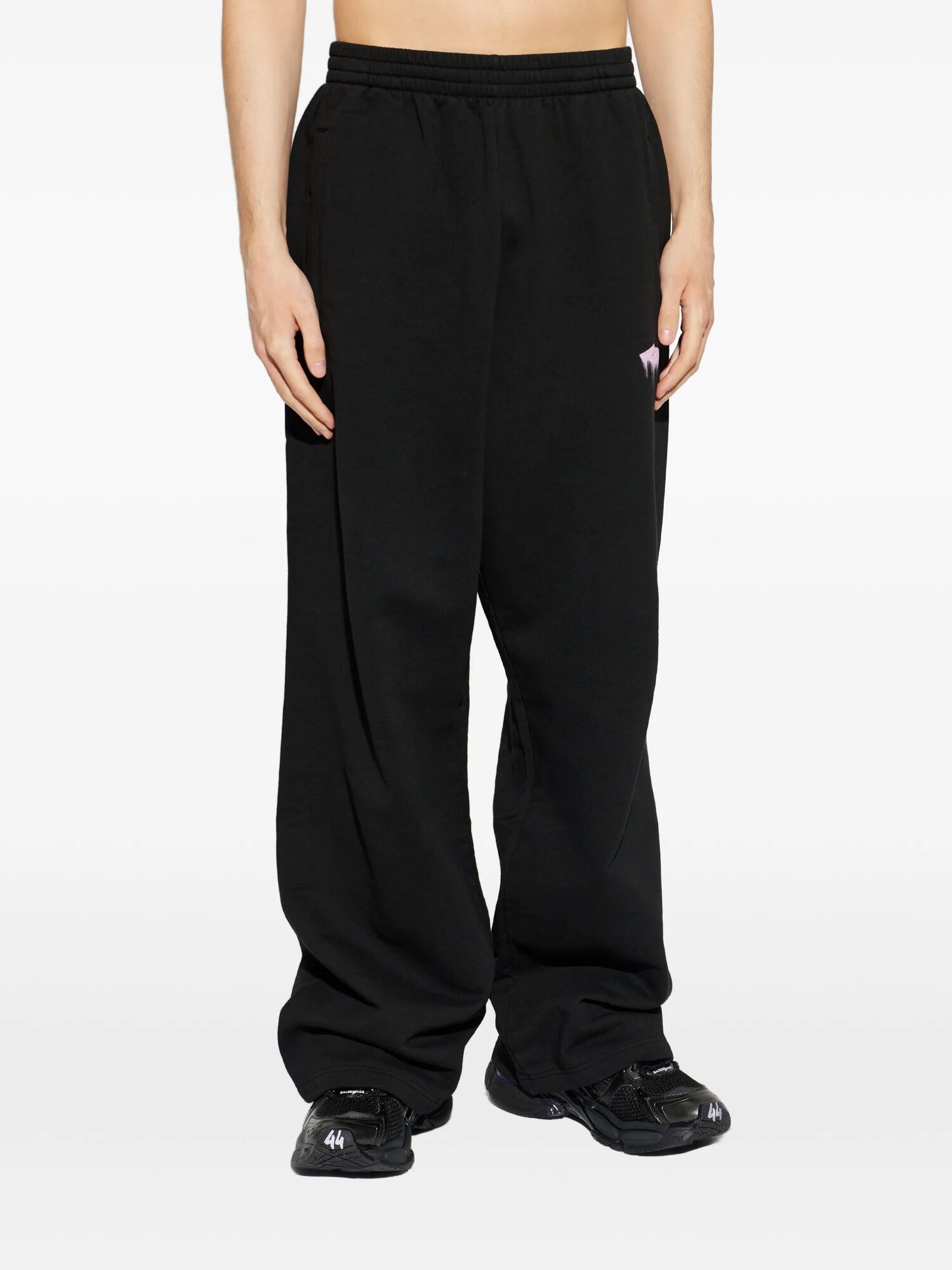 Брюки BALENCIAGA Graphic trousers, размер 46, black/black — фото 1