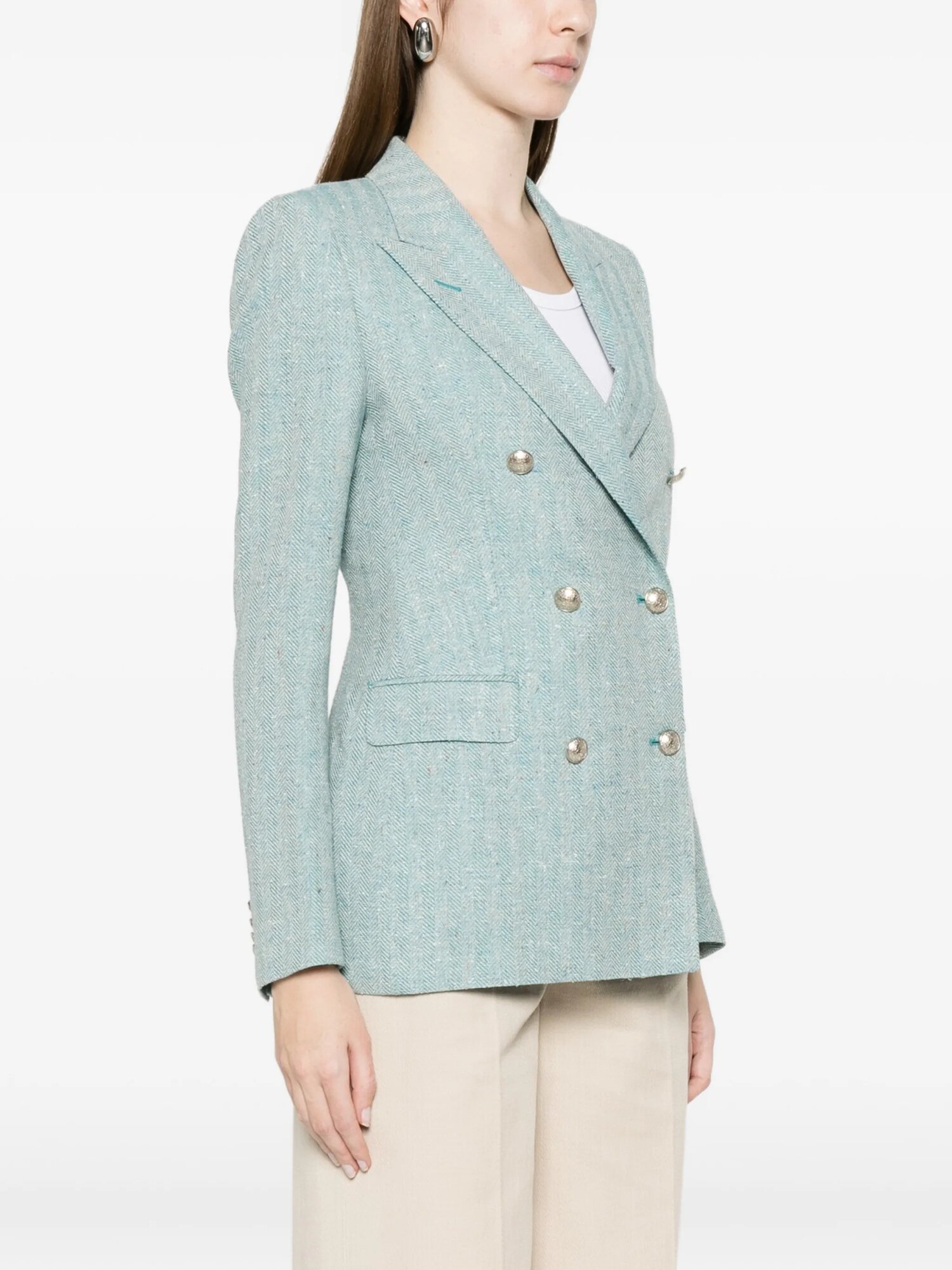 Куртка Tagliatore Double-breasted herringbone jacket, размер 40 — фото 1