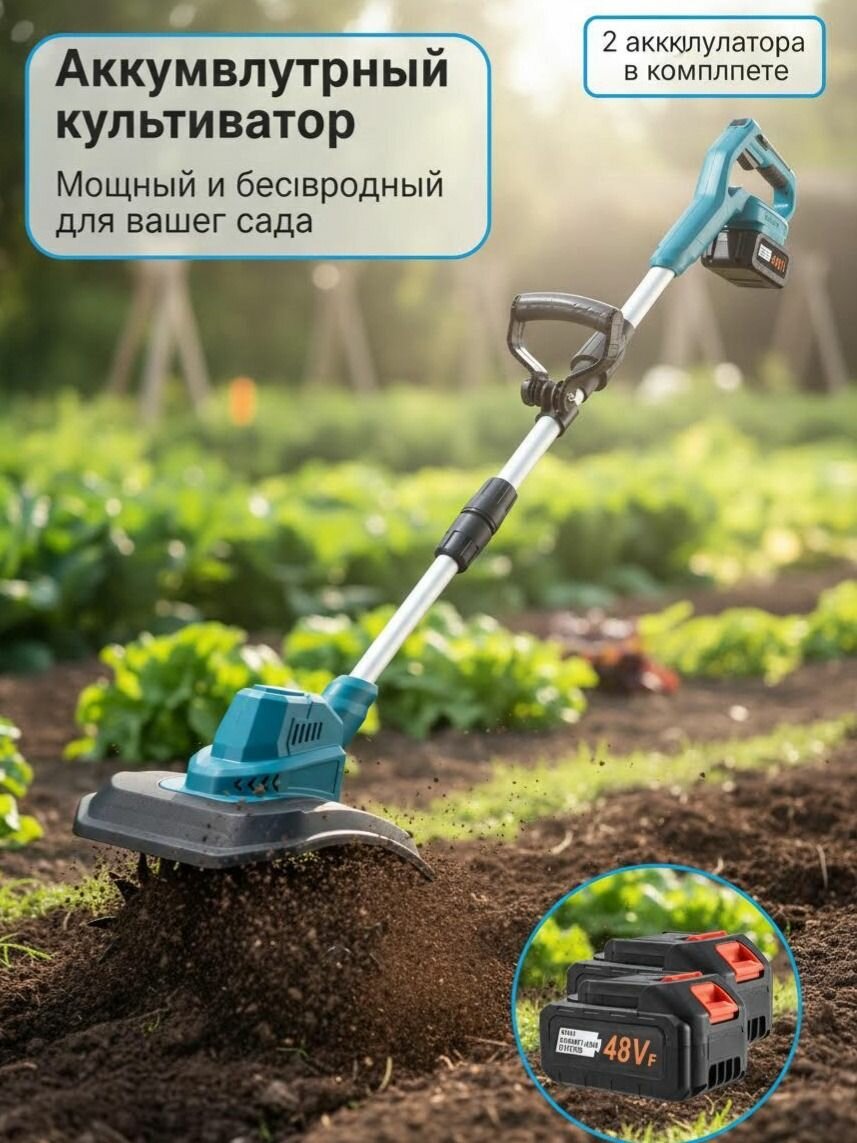 Электрическая тяпка для сада и огорода, ручная модель