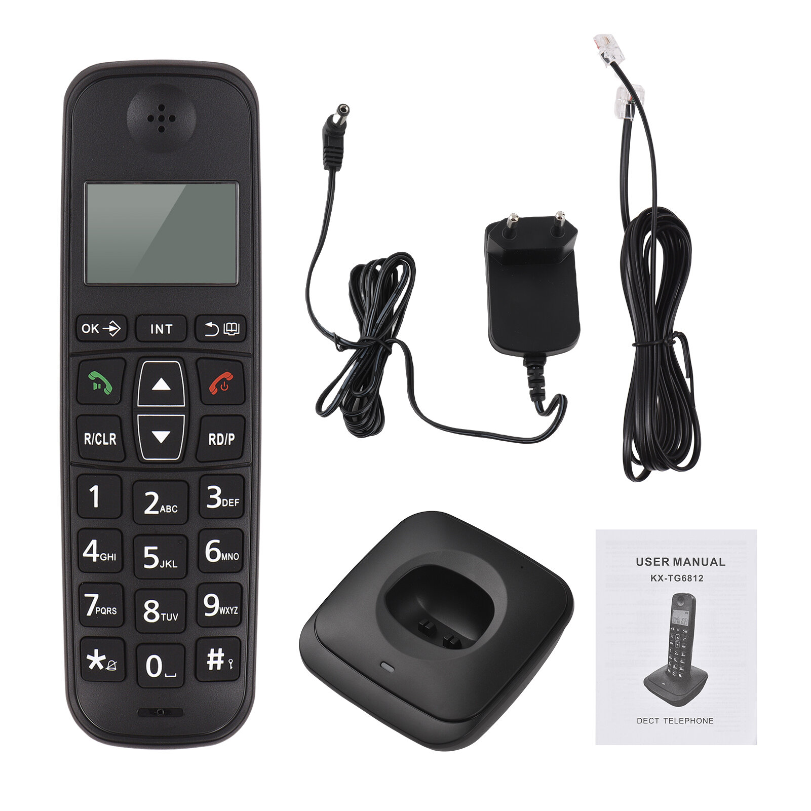 Радиотелефон Bisofice с АОН, памятью на 50 номеров, громкая связь, 16 языков, до 5 трубок, EU