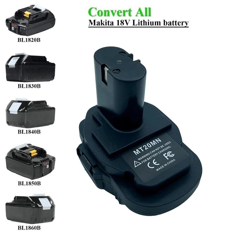 Адаптер MT20MN для аккумуляторов Makita BL1820B BL1830B BL1840B BL1850B