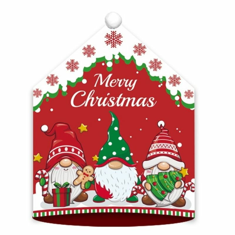 Чехлы для стульев с Сантой, праздничный декор, 5