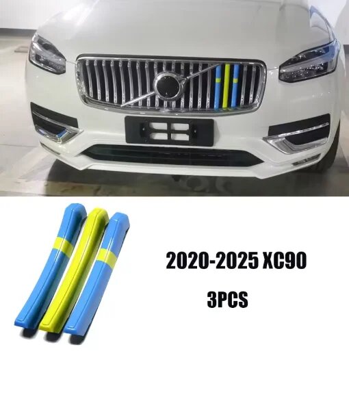 Наклейки на решетку Volvo XC90 2020-2025, 3 шт