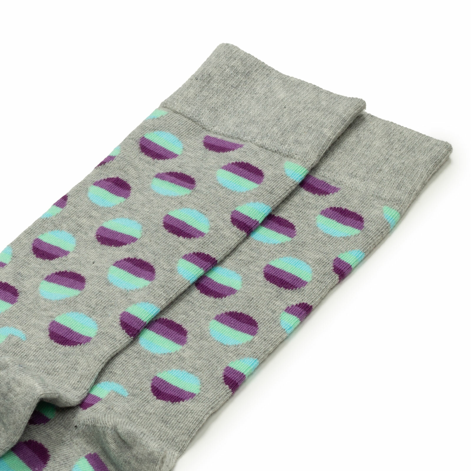 Носки Happy Socks Носки с рисунками Happy Socks - Sunrise Dot - Grey, размер 41-46, зеленый, серый, фиолетовый — фото 1