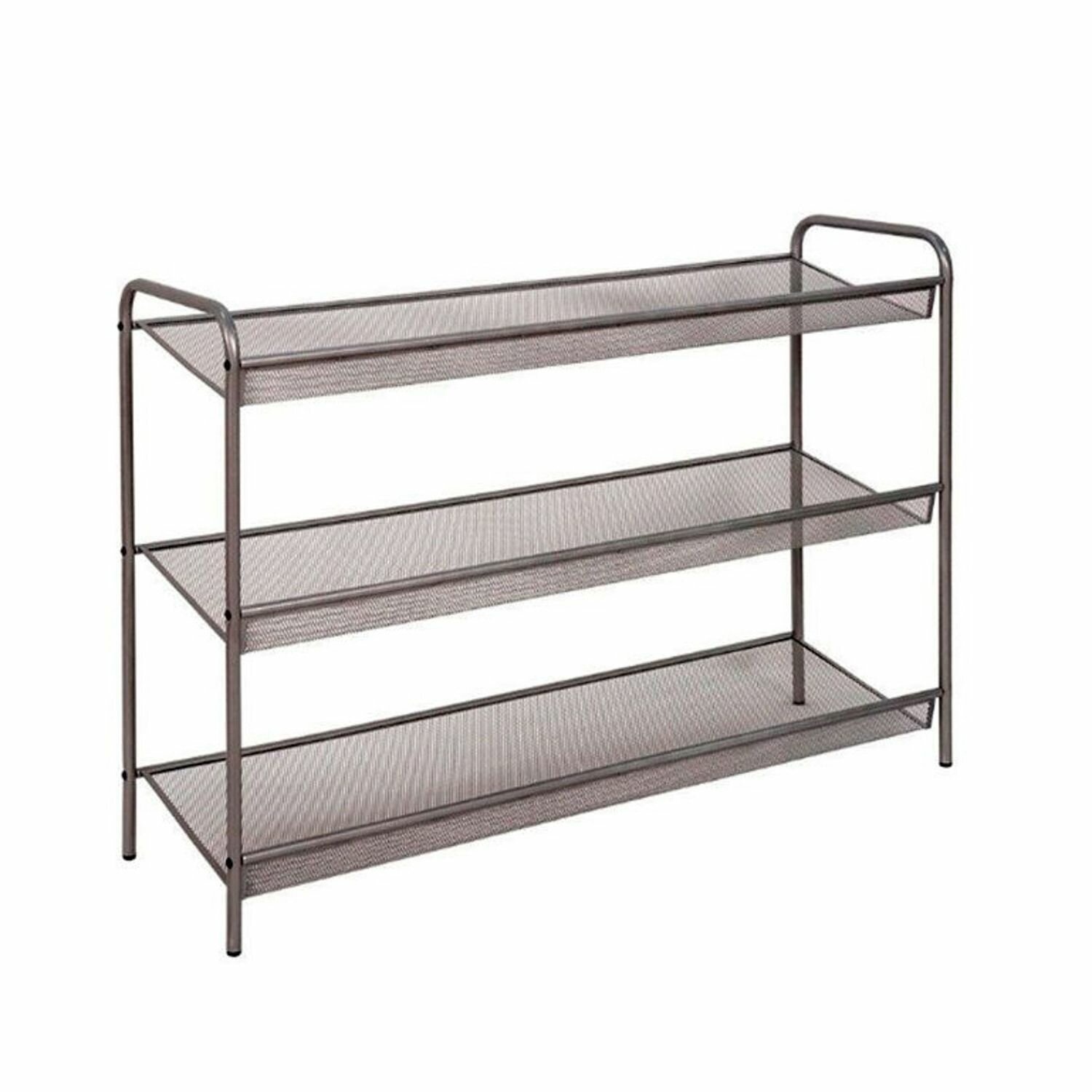 Этажерка обувница ЗМИ Женева 33 3 полки, 0,87х0,6х0,27 м, металлическая, графит (ПДО Ж33 Гр)