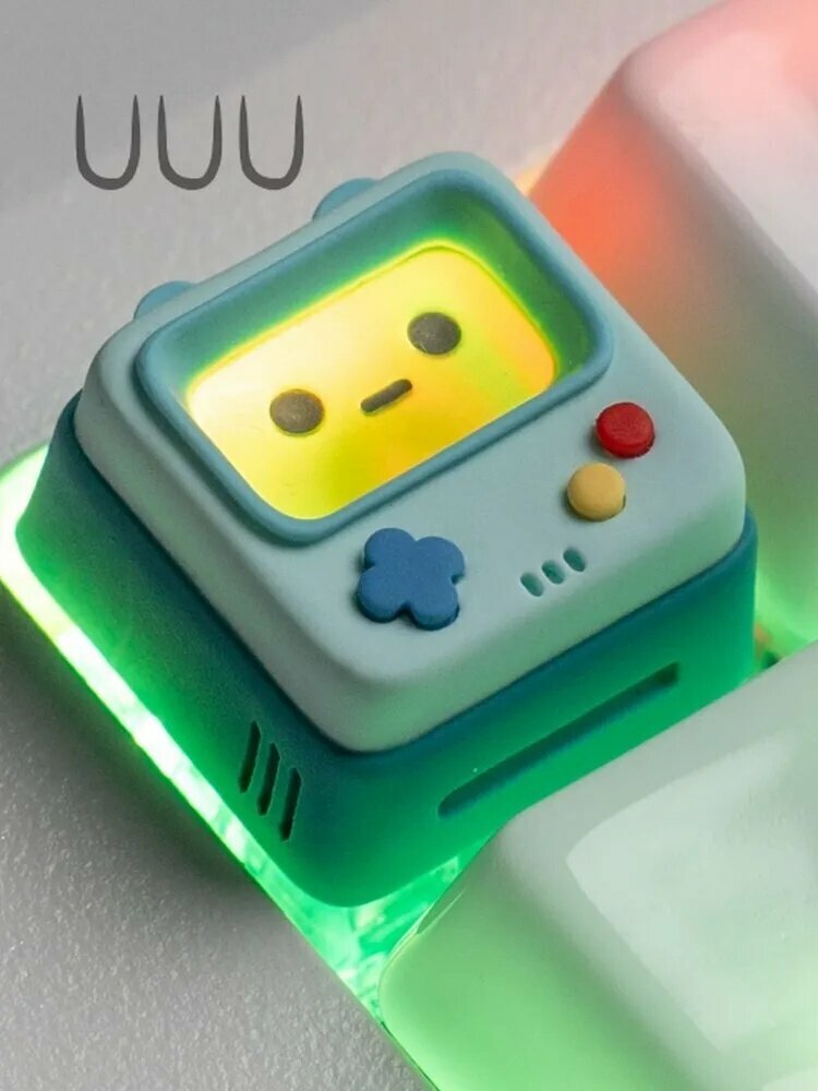 Кейкапы для механической клавиатуры Колпачки Artisan Keycap "Ретро Консоль": 1U клавиша ESC, смола, подсветка, ручная работа, для MX Switch