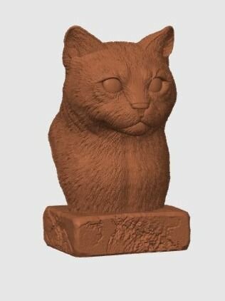 Эксклюзив! Бюст Бенгальской Кошки (10см, коричневый металлик) - Милый друг, подарок, талисман