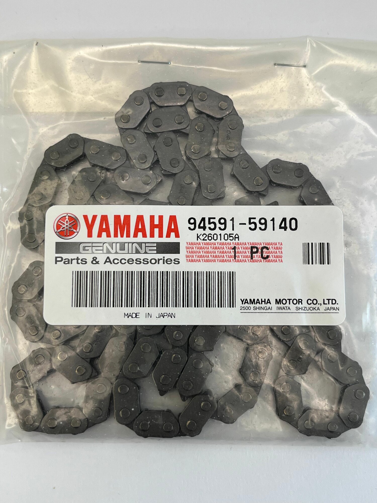 Цепь ГРМ мотоцикла YAMAHA (оригинал). Артикул 94591-59140-00, 94591-59140, 9459159140