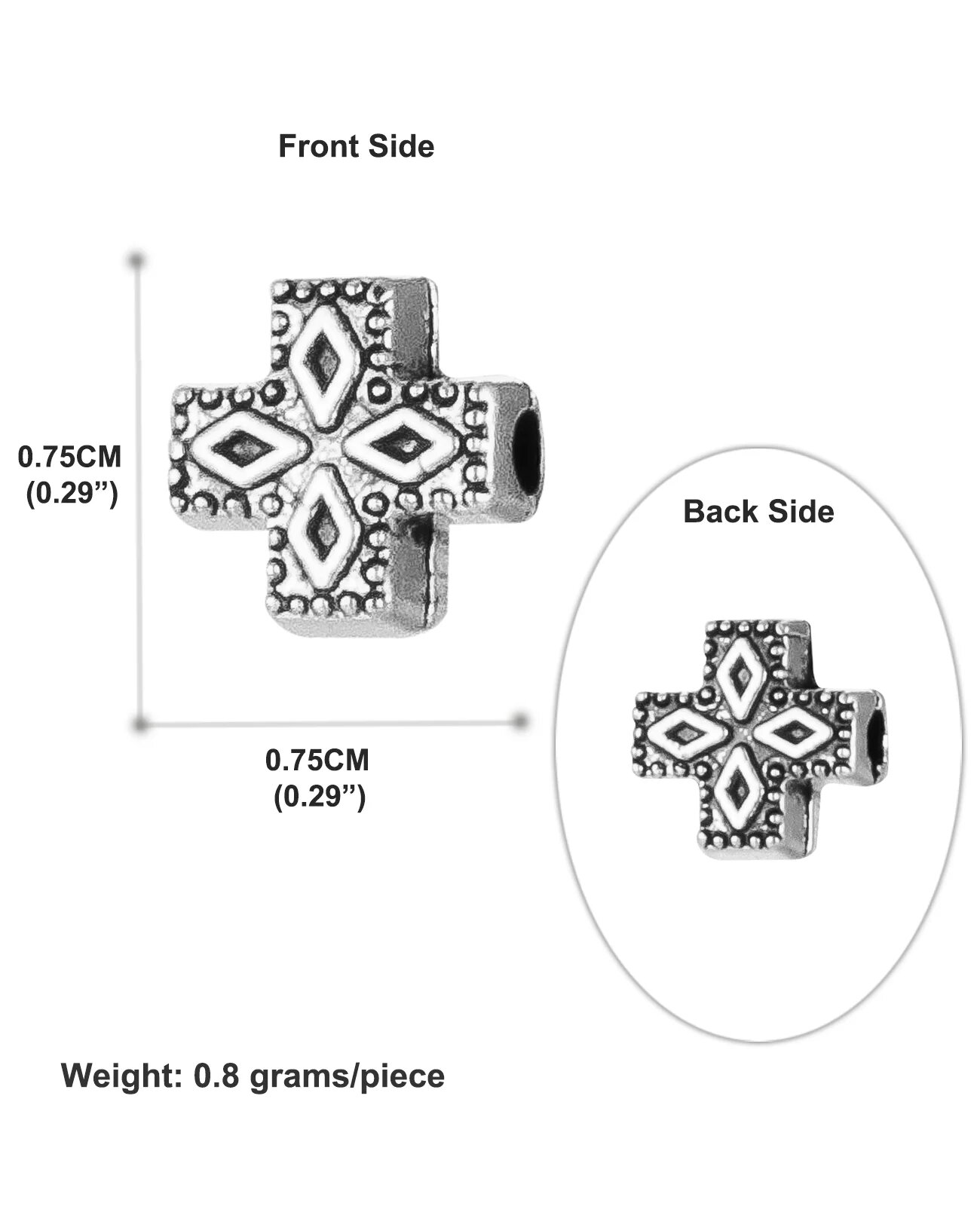 Бусины-разделители кресты, Цвет: S-50pcs