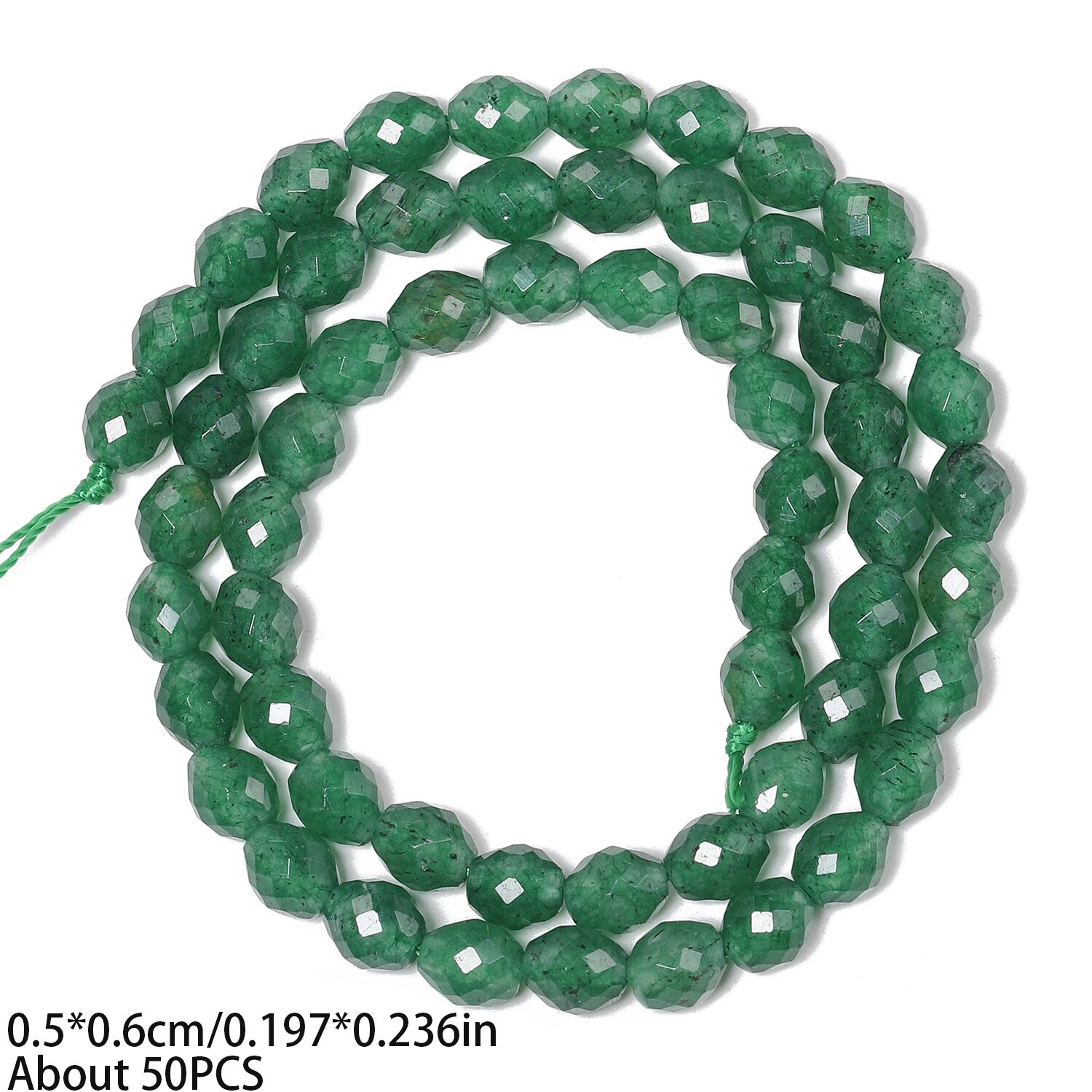 Натуральный зеленый хризопраз, бусины 5x6 мм, граненые бусины овальной формы для изготовления ювелирных изделий, браслет, ожерелье, аксессуары