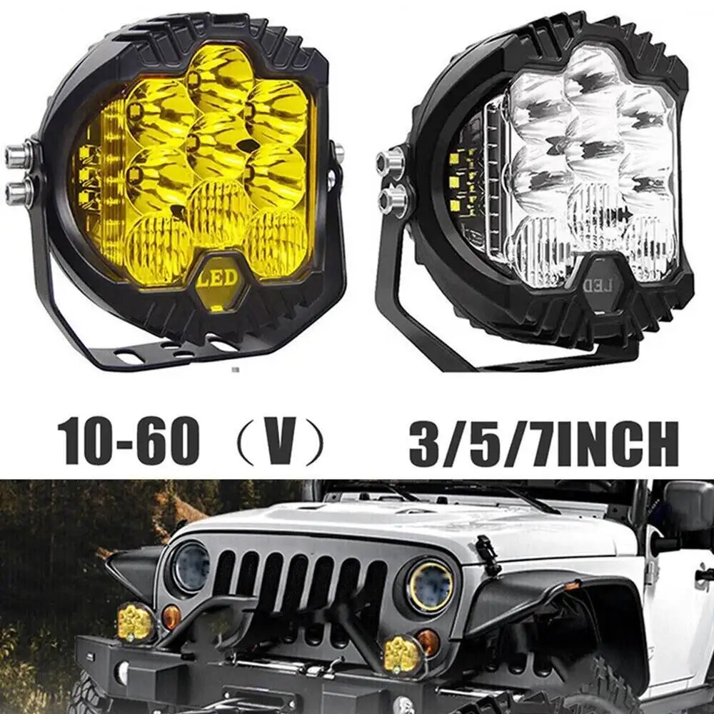 Мотоциклетная LED автофара, 7 дюймов, белая