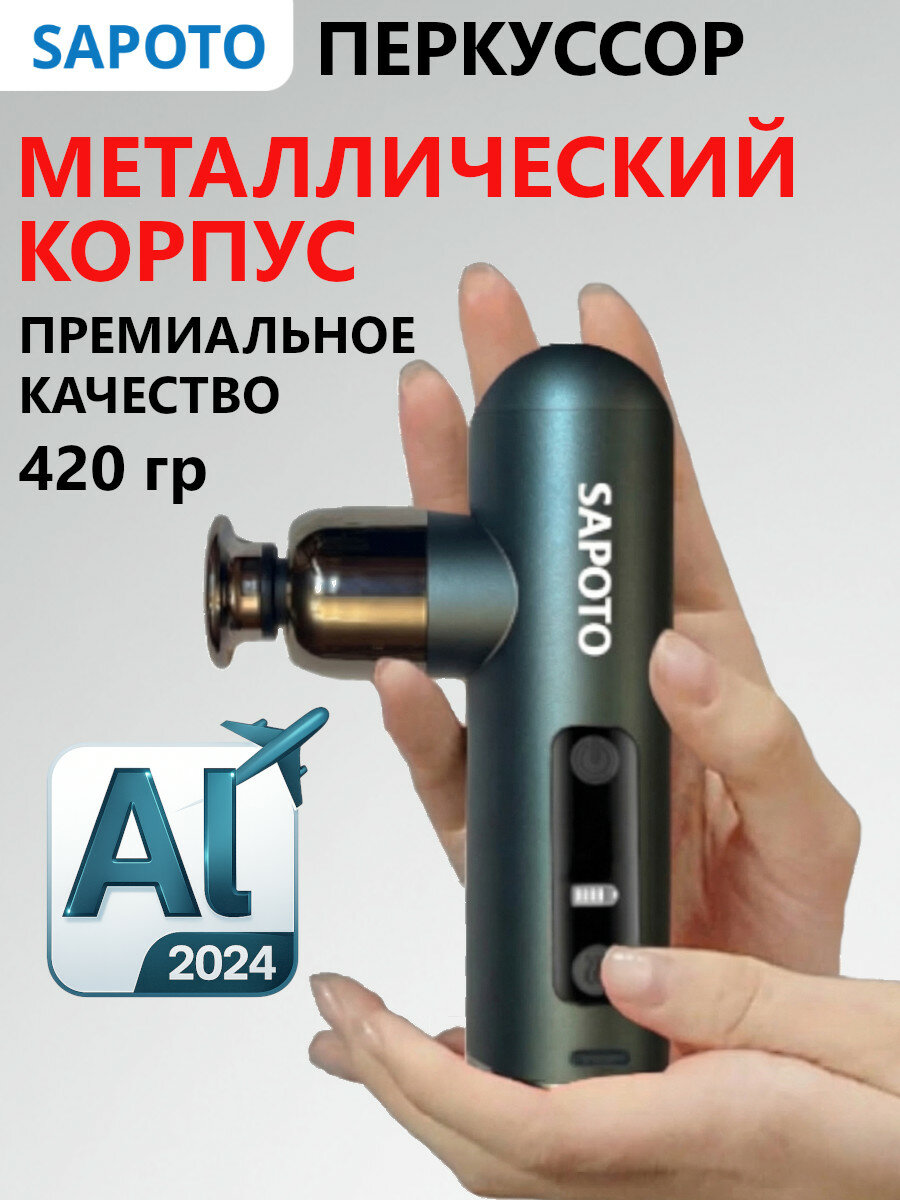 Перкуссионный массажер для тела, массажер для лица SAPOTO Mini