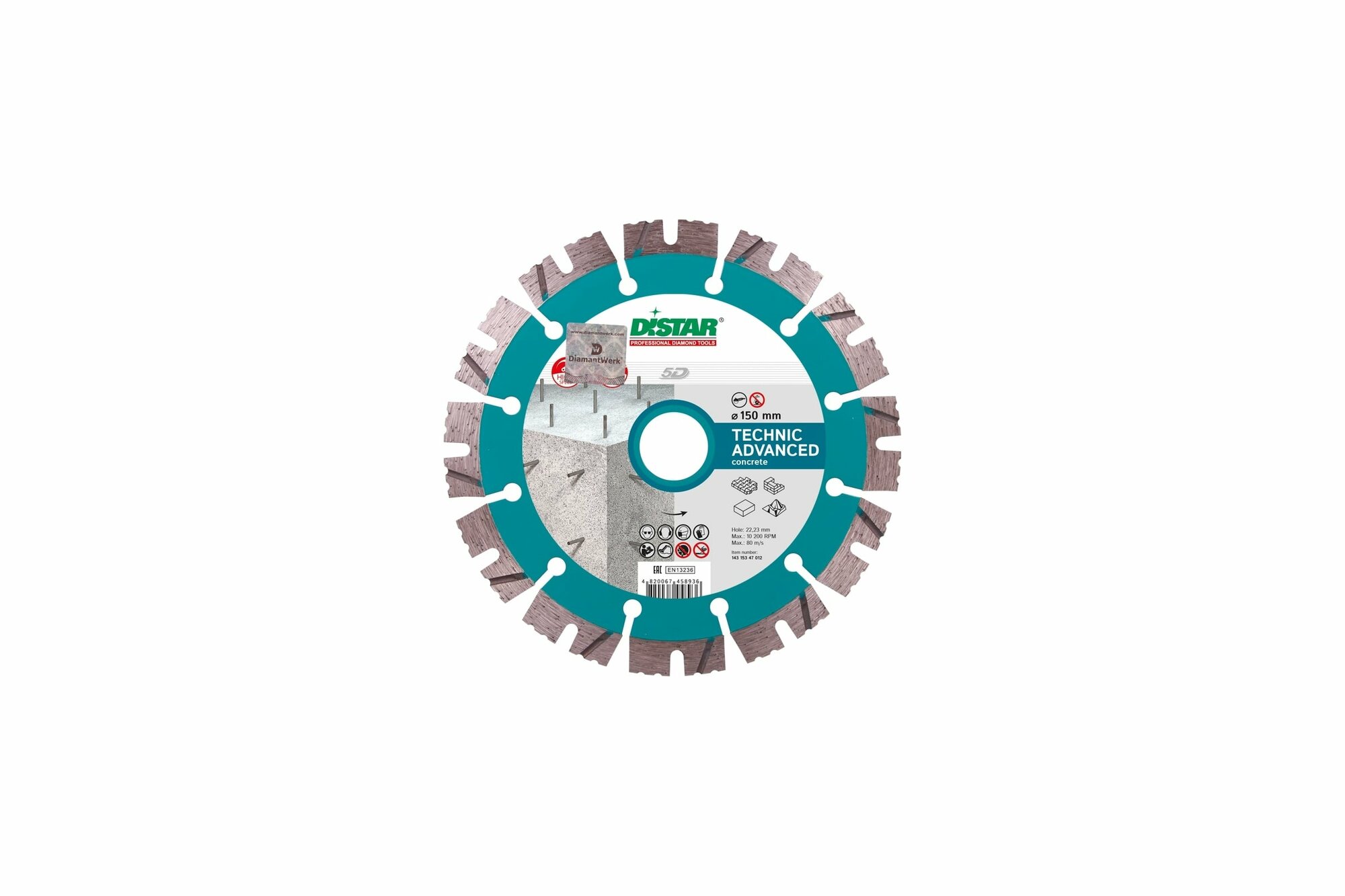 Диск алмазный Technic Advanced, сухорез, 150 мм Distar 14315347012