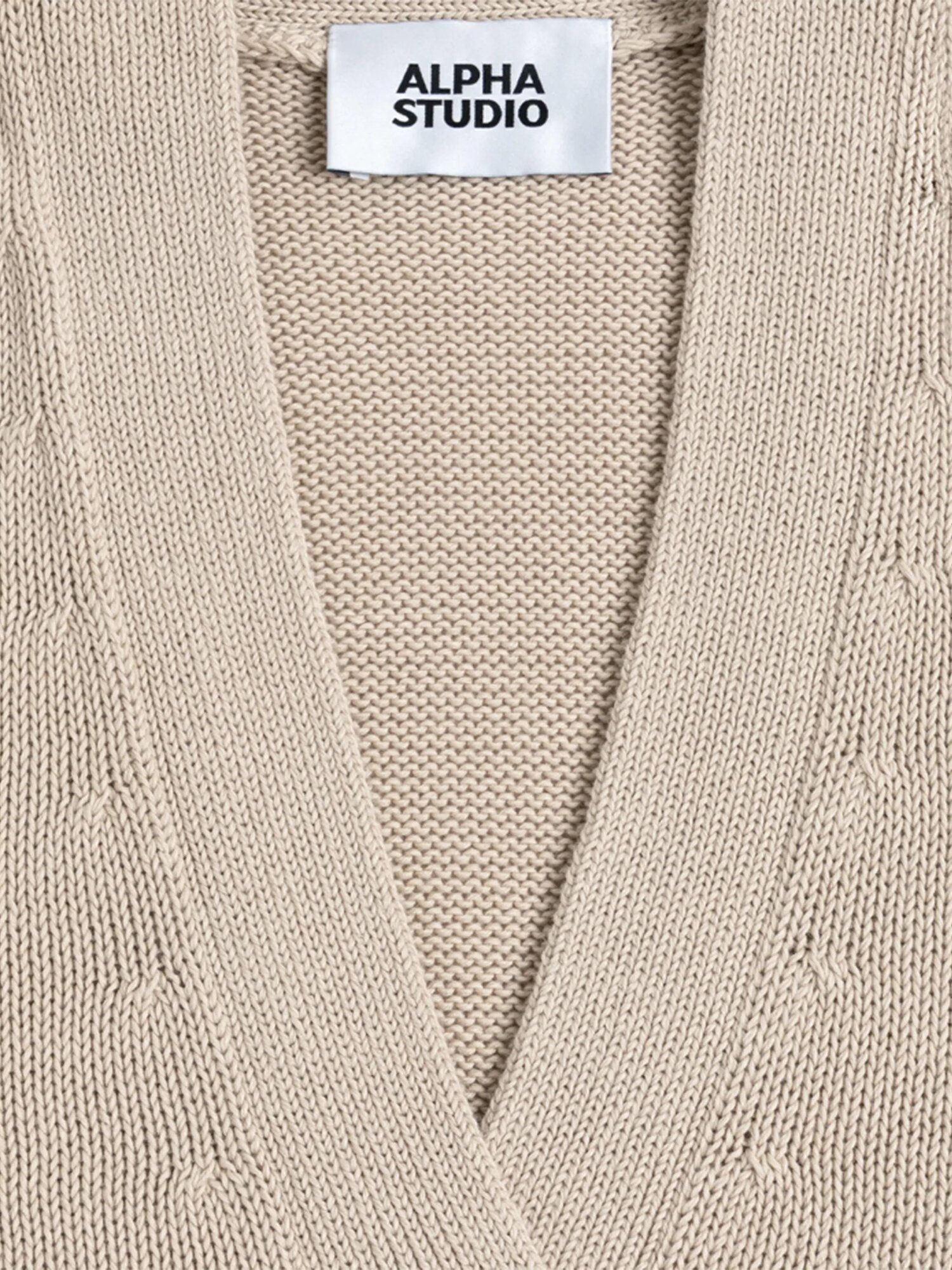 Кардиган Alpha Studio Cable-knit button cardigan, размер 40, разноцветный — фото 1