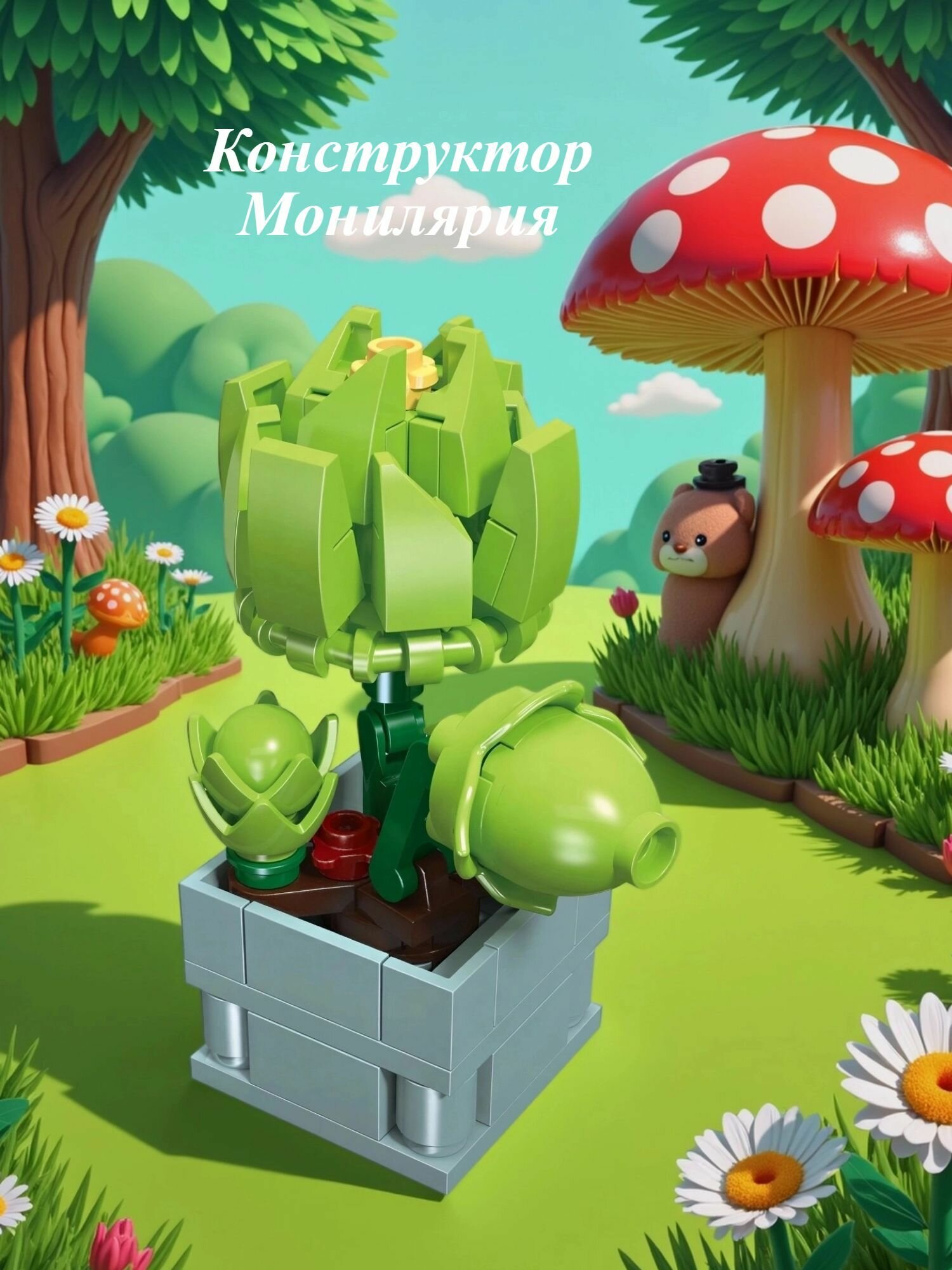 Конструктор Botanical: Монилярия, 68 дет.