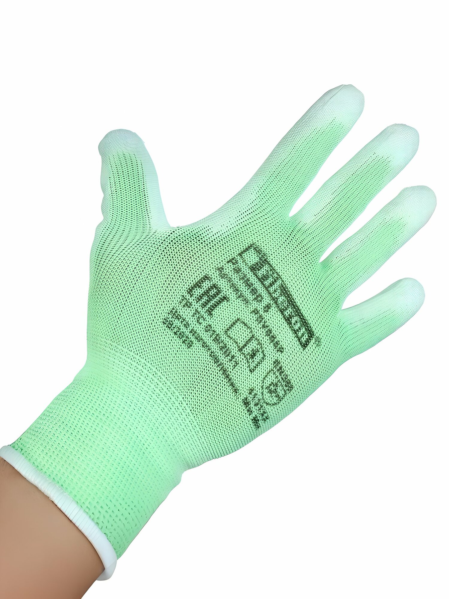 Перчатки рабочие Fiberon из полиэстера с полиуретановым обливом, размер 8 (M), садовые и строительные, 1 пара.