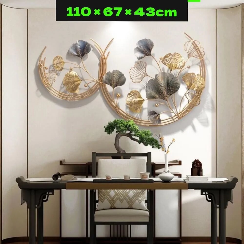 Декор для комнаты, панно металлическое на стену Арт-Деко 110х67х43см