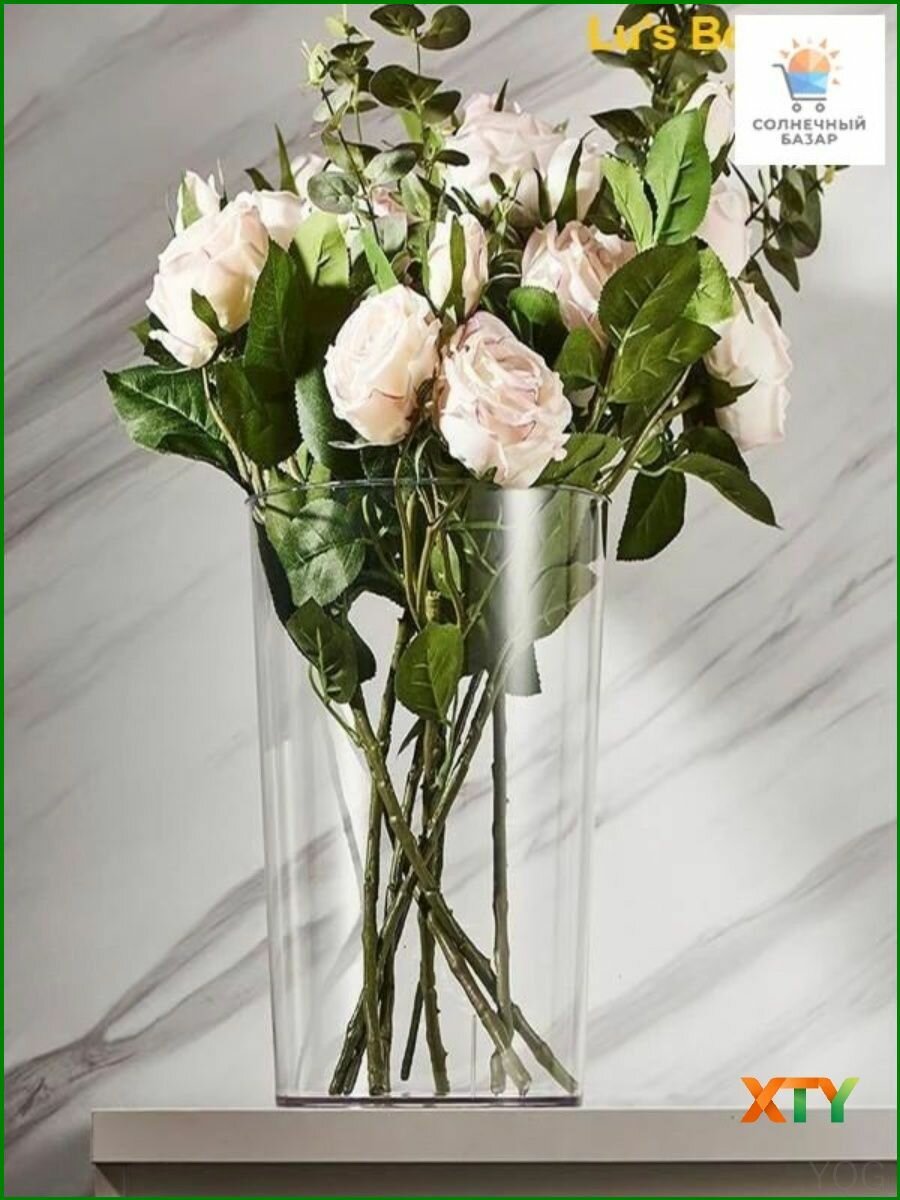 Легкое и прозрачное мусорное ведро большой емкости объемом 12 литров