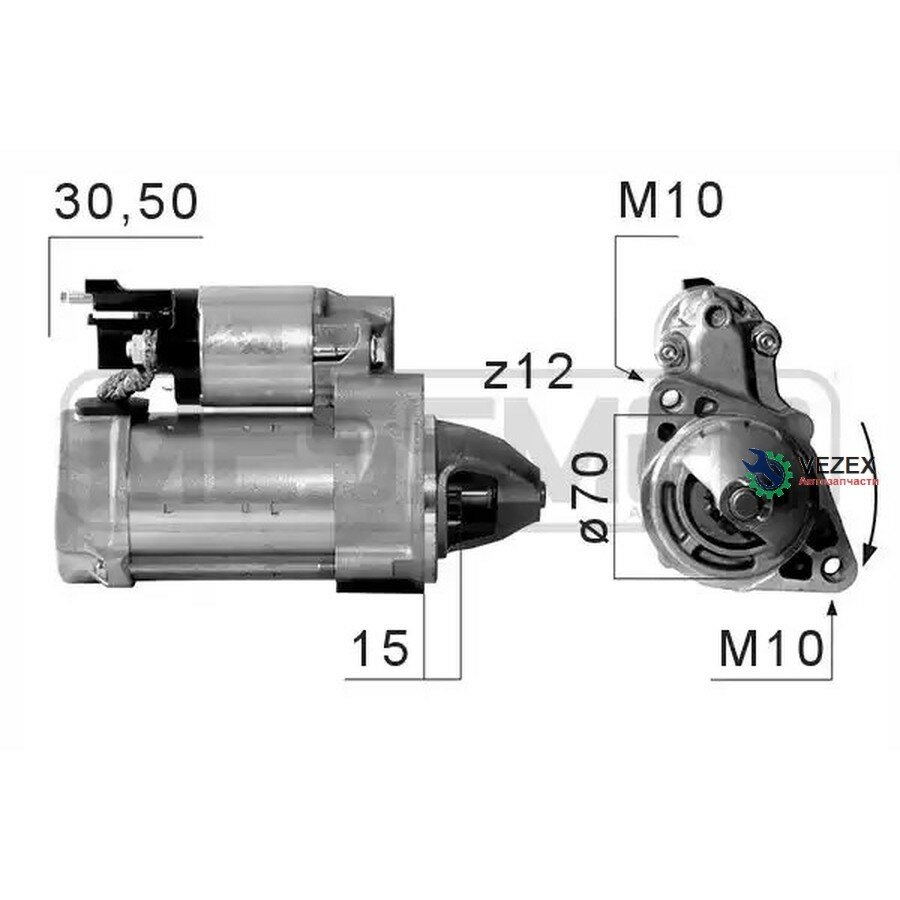 ERA 220670 стартер! 1.7kw\ MB Sprinter/Vito/W212/S212/X204/R172 2.2-2.5 CDI 06>
