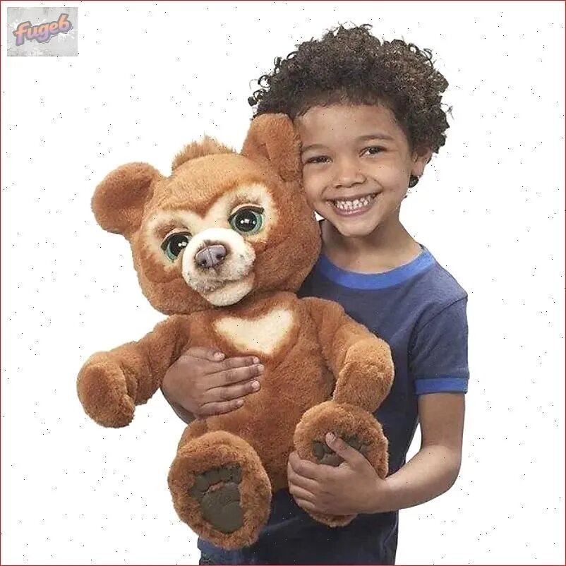 Мишка интерактивный Hasbro Каби - коричневый плюшевый медвежонок 25 см — фото 1