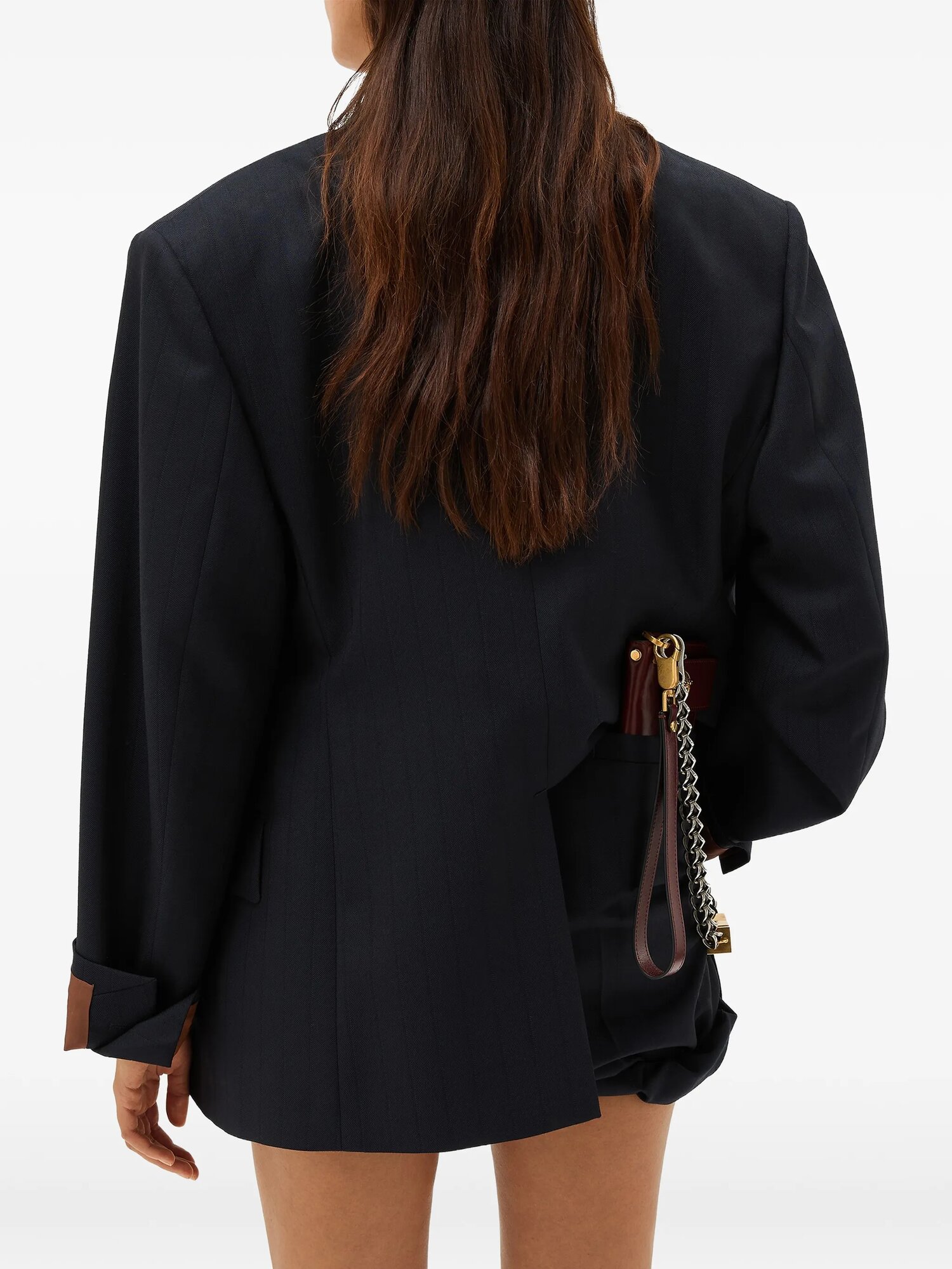 Куртка Versace Pinstripe wool blazer, размер 36, blue — фото 1