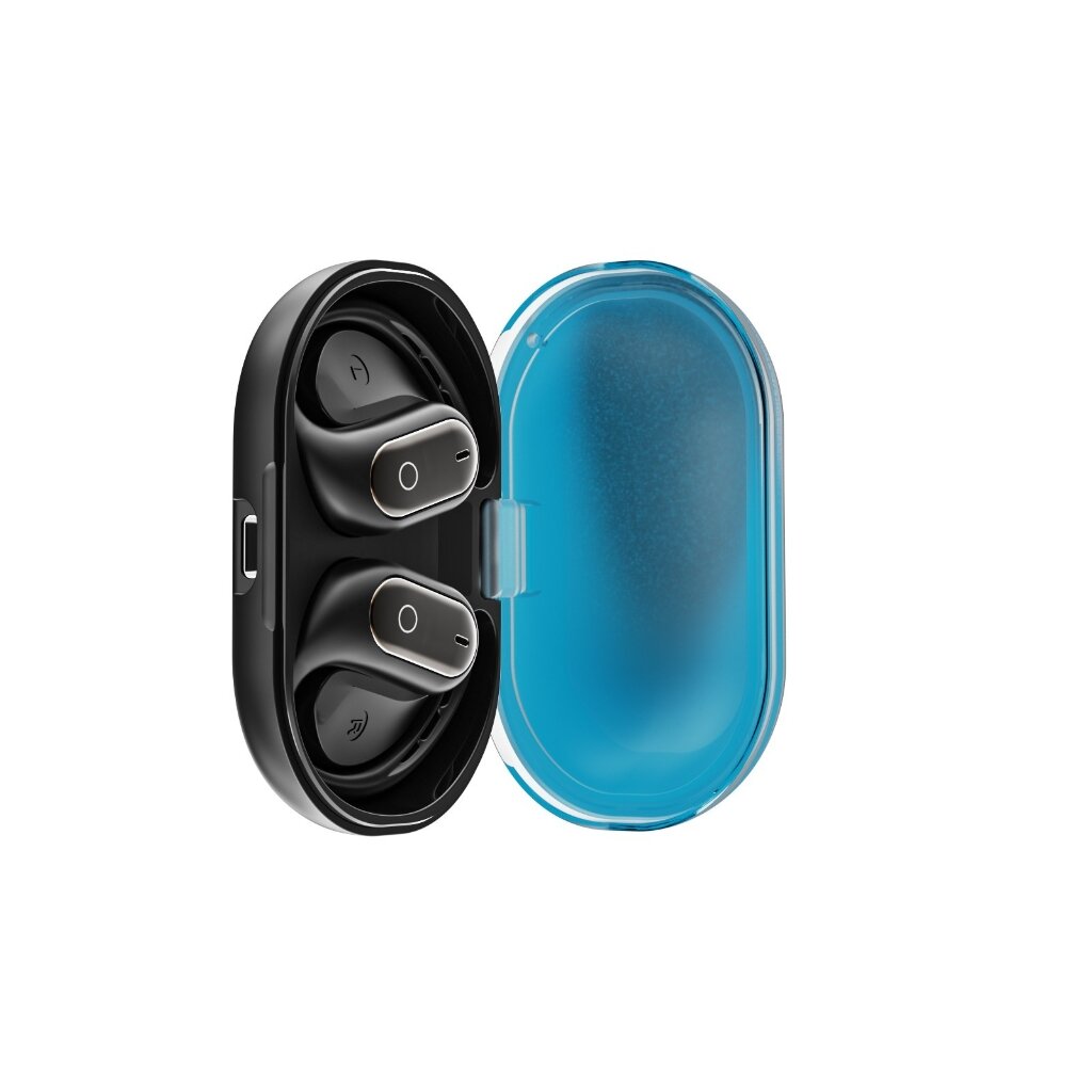 Светящиеся в темноте, похожие на зыбучие пески, беспроводные наушники Bluetooth с заушным креплением — синие — стандартного типа