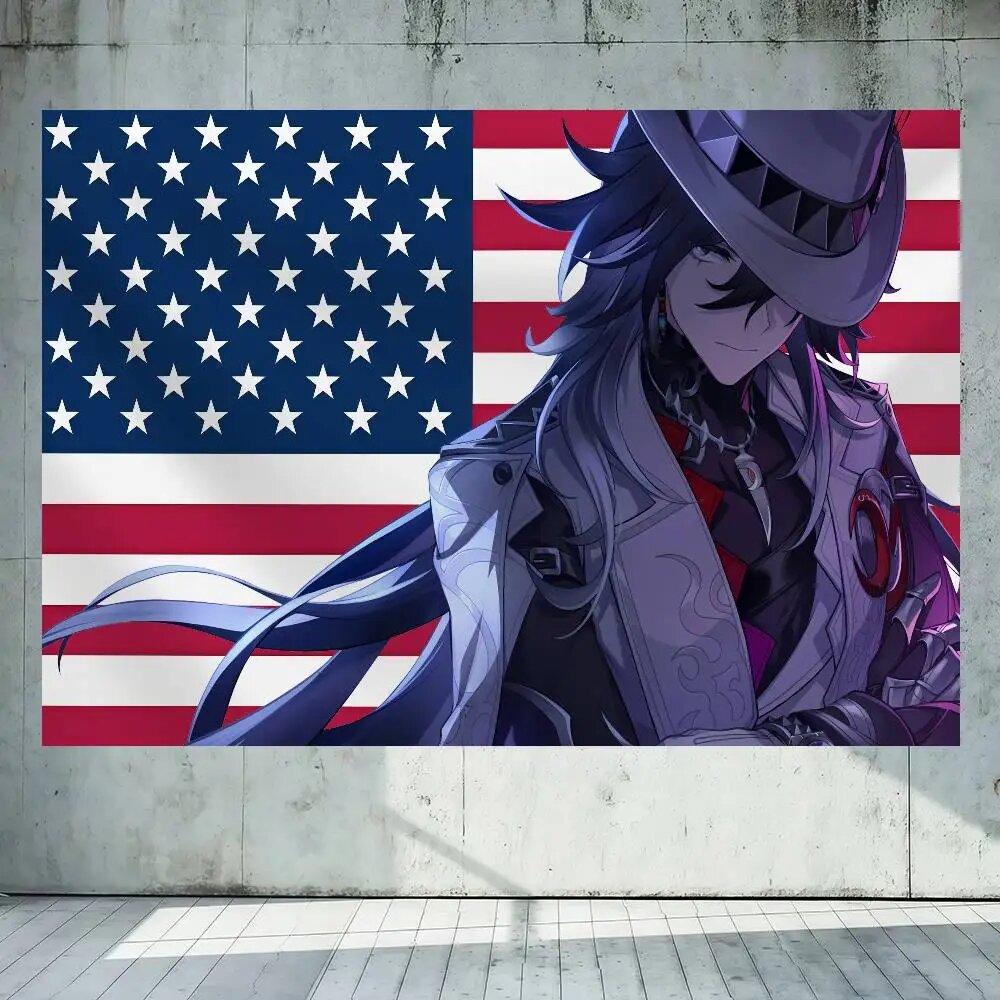 Флаг Ashveil Honkai Star Rail, 60x110 см, z4