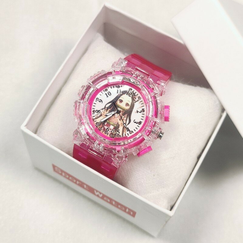 Детские электронные часы водонепроницаемые с подсветкой вспышкой для повседневного и подарочного использования стиль f