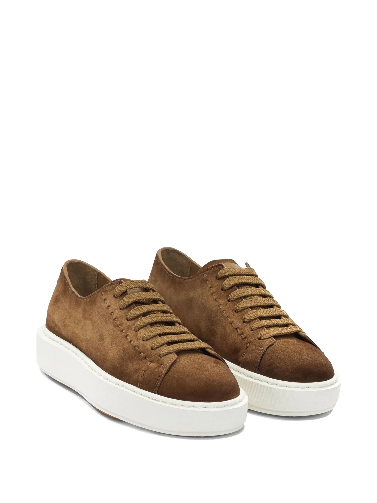 Кроссовки Santoni, размер 37.5, коричневый/серый/оранжевый — фото 1