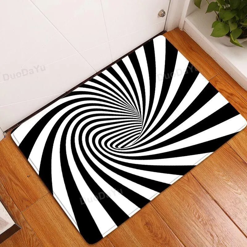Коврик придверный 40x60 см, полиэстер, ПВХ основа, 3D эффект, многоцветный