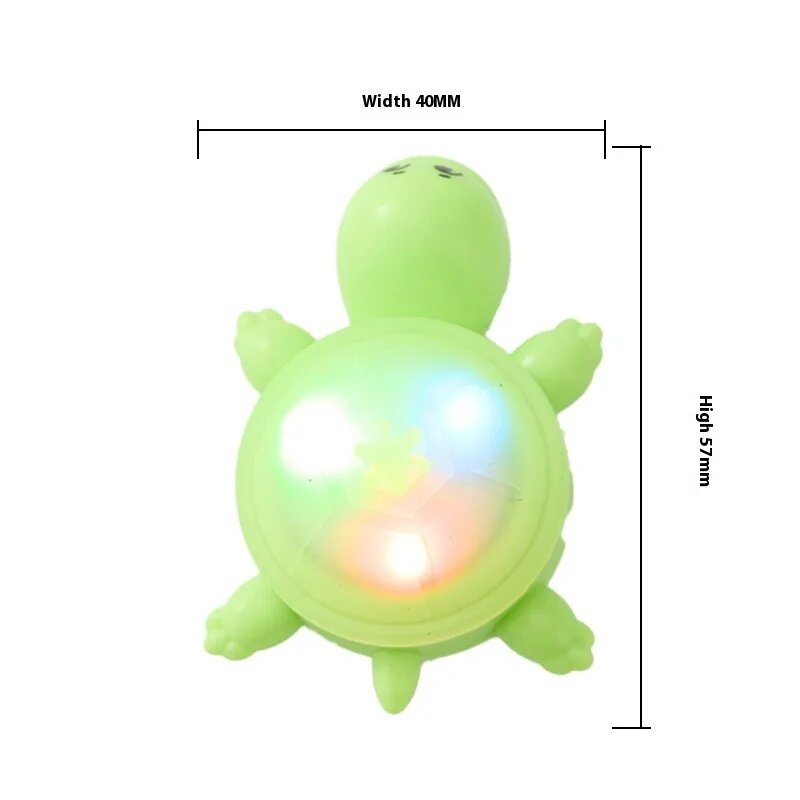LED черепаха светящаяся, 40 мм, 57 мм, light green