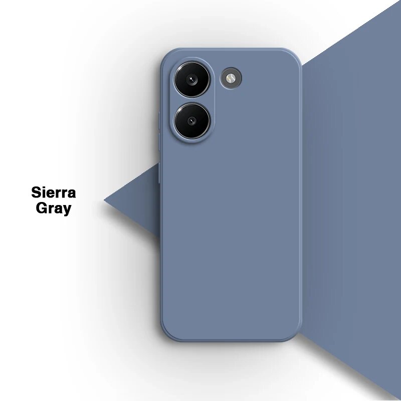 Чехол для Xiaomi Poco X8 Pro Sierra Gray, голубой, силикон