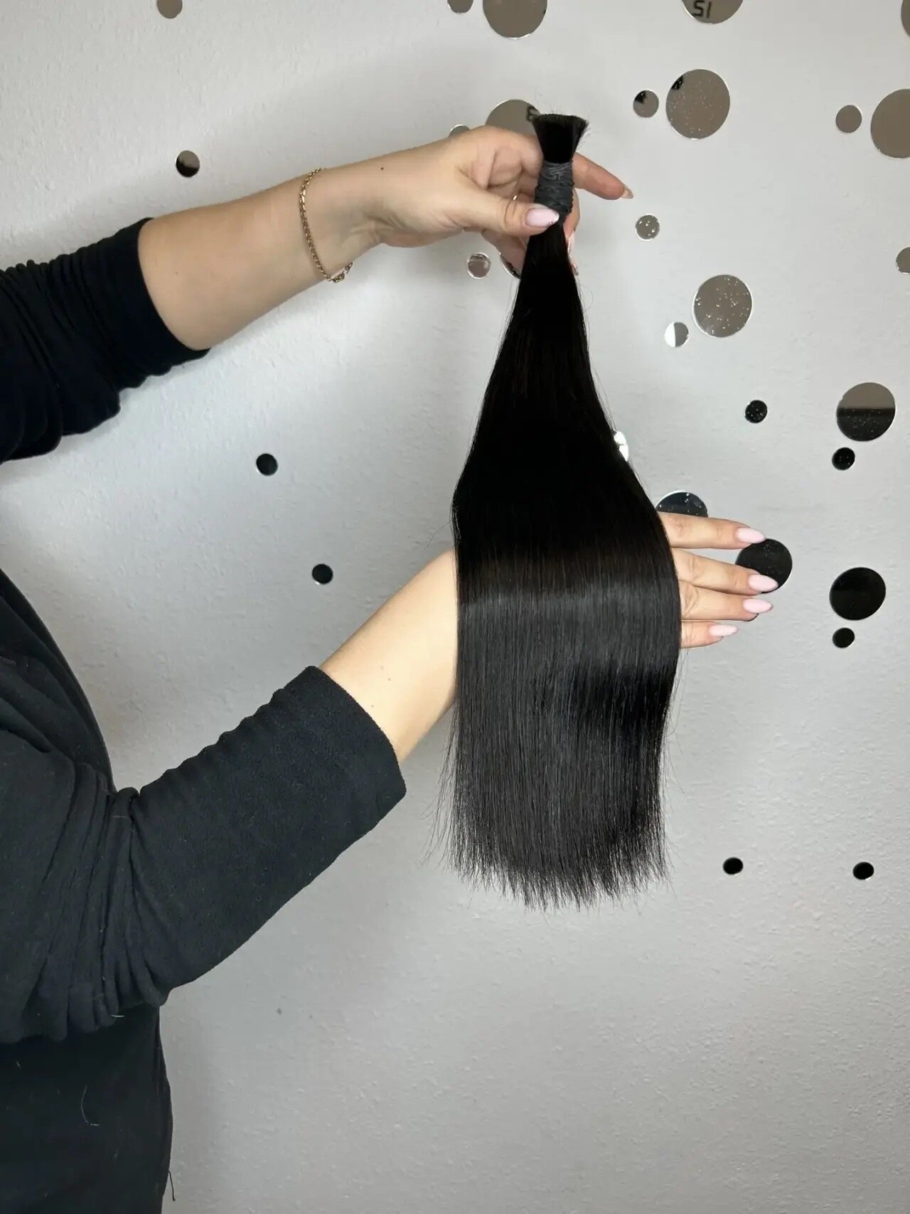 Волосы для наращивания натуральные 50 см. в срезе. 100гр.