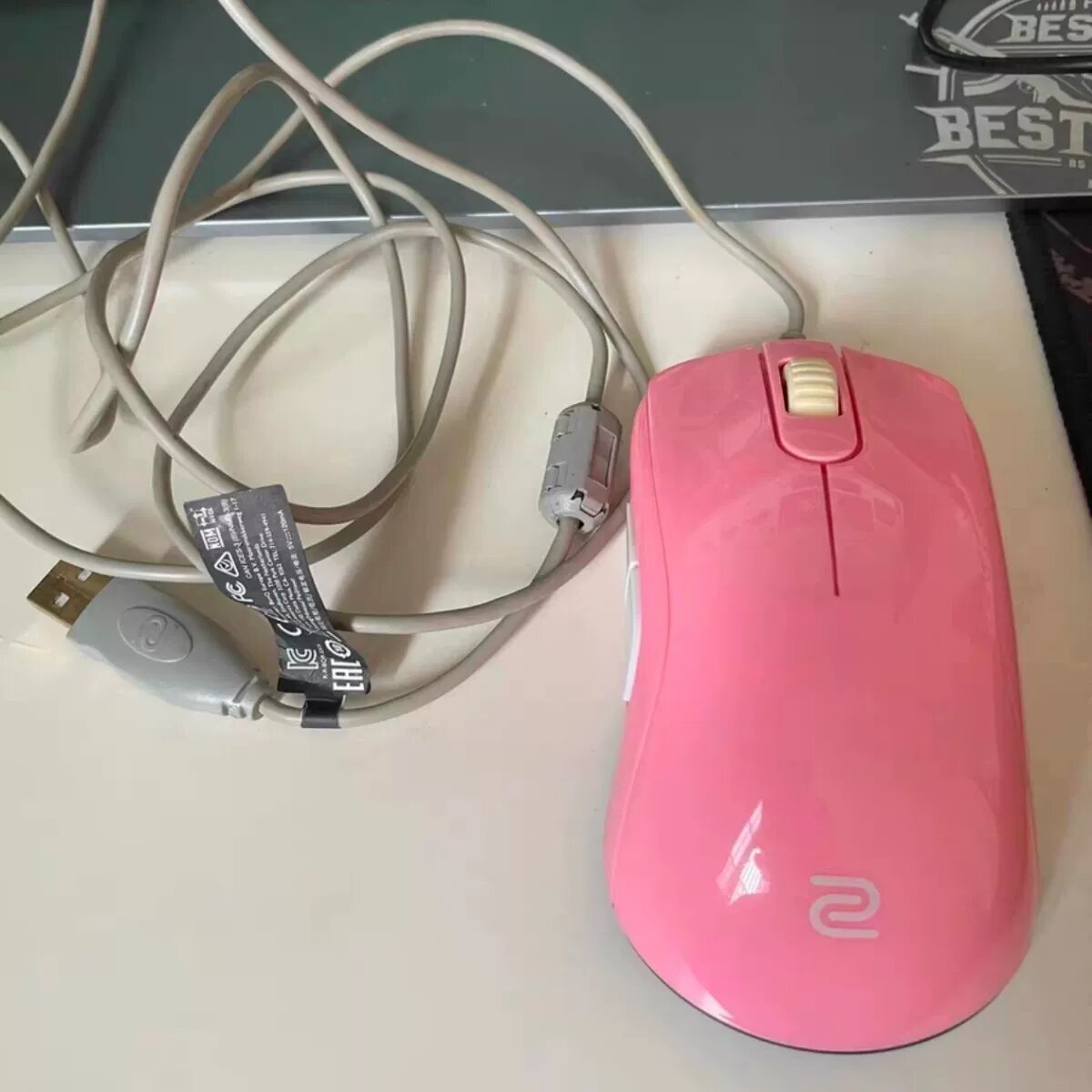Проводная игровая мышь ZOWIE Divina S2 для киберспорта, ограниченная серия в синем и розовом цветах. Zhuowei S2 розовый