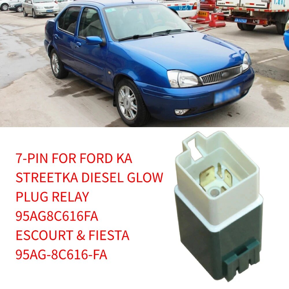 7-контактное реле свечения дизельного двигателя для FORD KA STREETKA 95AG8C616FA ESCOURT & FIESTA 95AG-8C616-FA