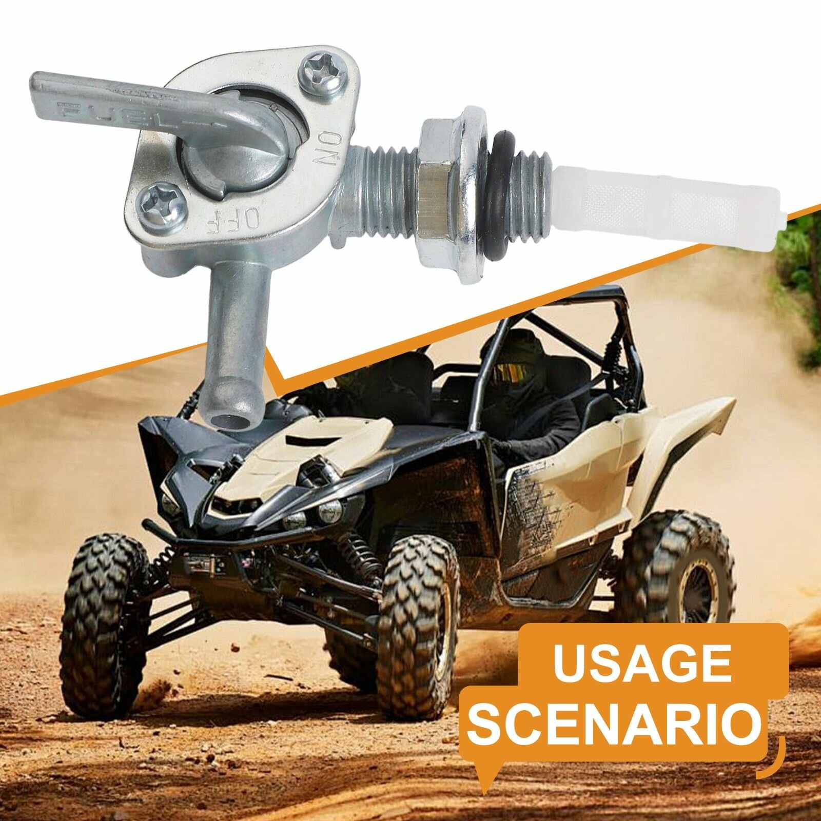 Кран топливного бака M10x1,25 с фильтром и выключателем вкл/выкл — для квадроцикла, кроссового мотоцикла, мини-байка и гокарта