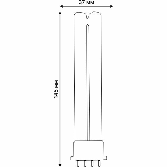 Лампа люминесцентная ультрафиолетовая бактерицидная Uniel ESL-PL-9/UVCB/2G7/CL Спектр UVC 254нм. Картон. ТМ