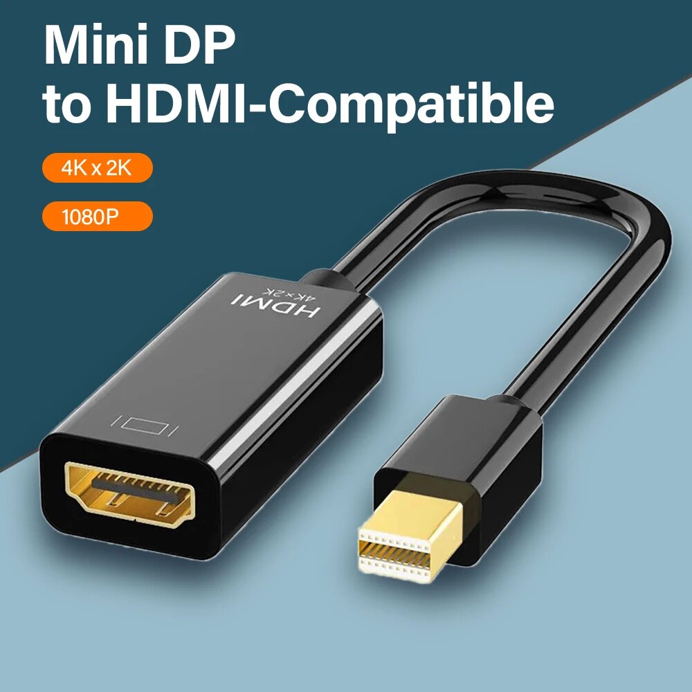 Mini DP - HDMI кабель 20см, 4K — фото 1
