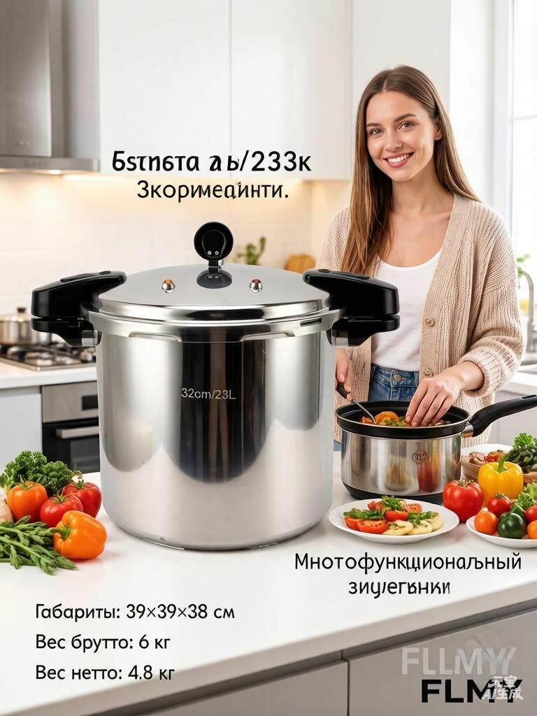 Эксклюзивный консерватор Zarya для рагу объемом 23 литра, предназначенный для бытовых автоклавов и приготовления