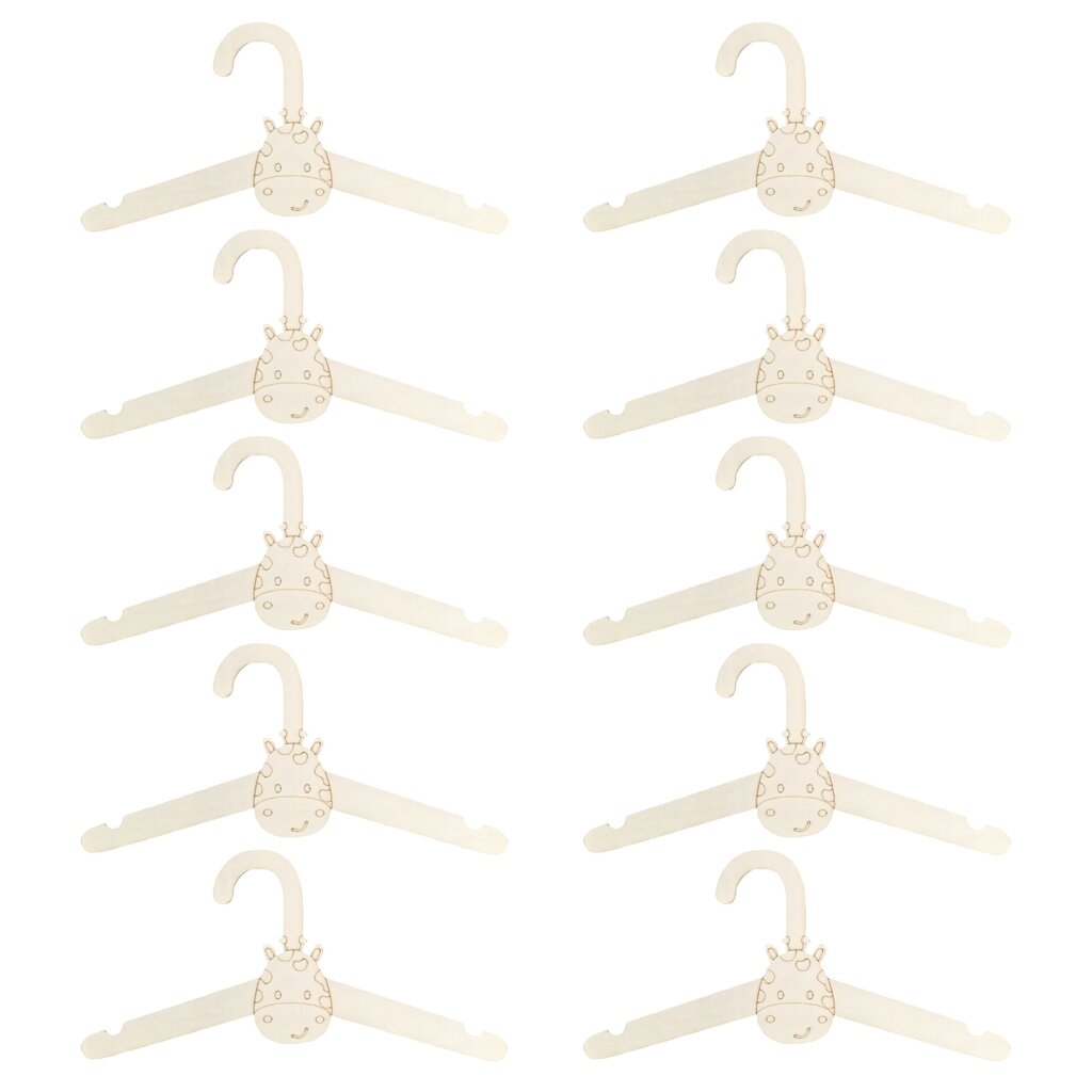 Набор из 10 детских вешалок из прочного дерева без скольжения, органайзеры для одежды для малышей, аксессуары для дома, шкафы для детской комнаты