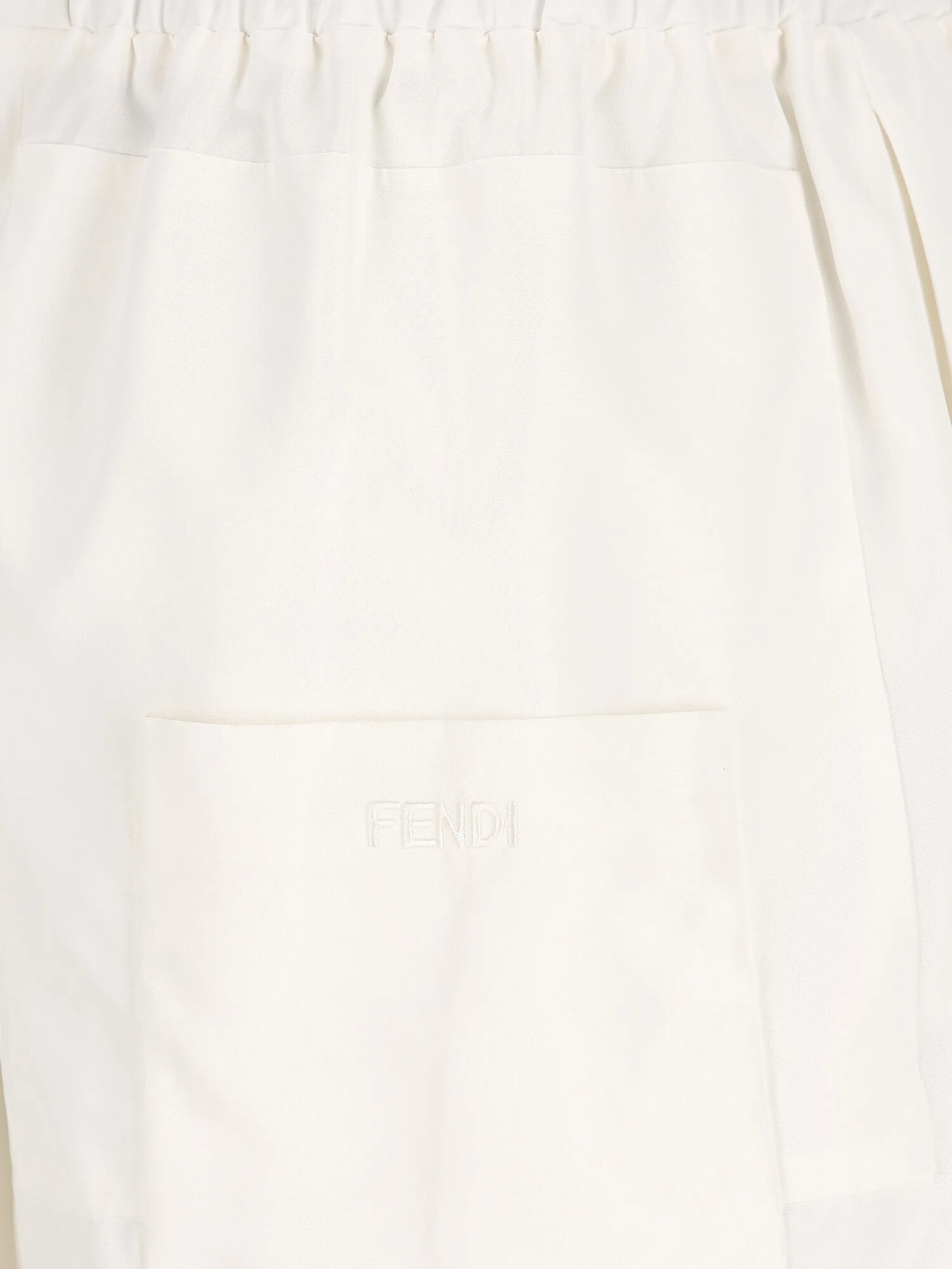 Юбка FENDI Elasticated-waist mini skirt, размер 42, white — фото 1