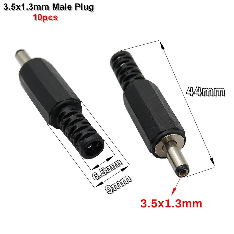 10 шт. Разъем DC 3.5x1.3mm Male