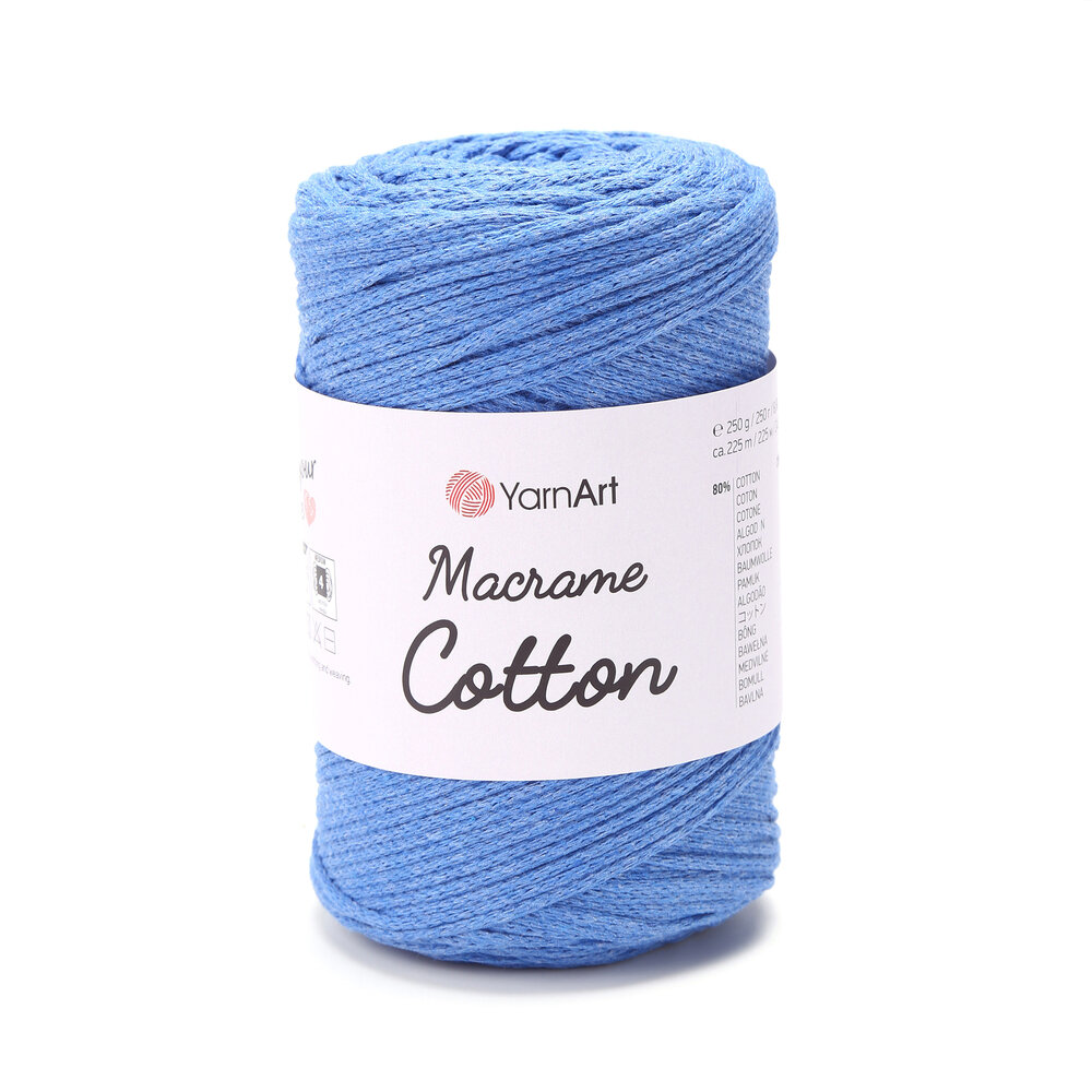 Пряжа для вязания YarnArt Macrame Cotton 786 арктика 1 моток 250 гр/225 м 80% хлопок, 20% полиэстер
