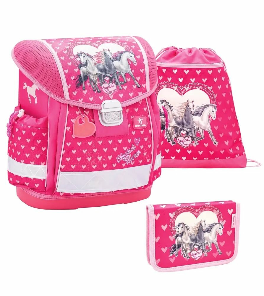 Школьный ранец Belmil Classy "HORSE LOVE" с наполнением