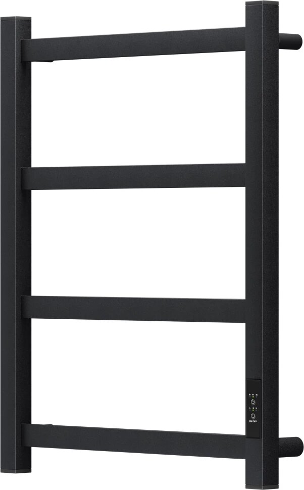 Полотенцесушитель электрический APEXTERMO Terra Light TR00364BL 600x480, диммер правый, черный матовый