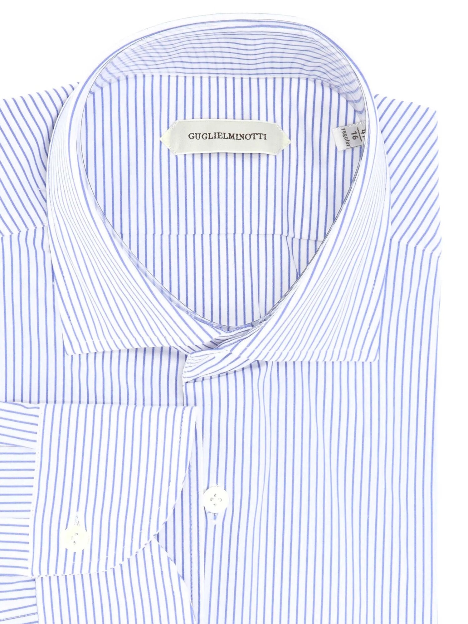 Рубашка Guglielminotti Striped button shirt, размер L, белый — фото 1