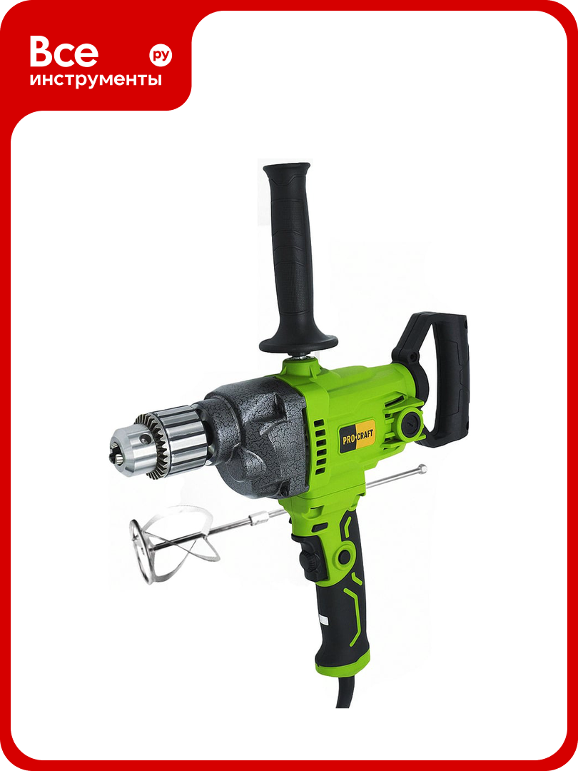 Дрель-миксер электрическая PROCRAFT 1200Вт, 0-700 об/мин PS1750