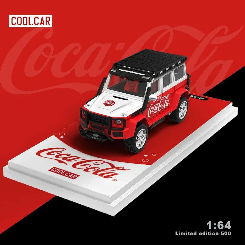 Крутая машина 1/64 Mercedes-Benz Brabus G550 Coca-Cola, модель автомобиля из литого металла